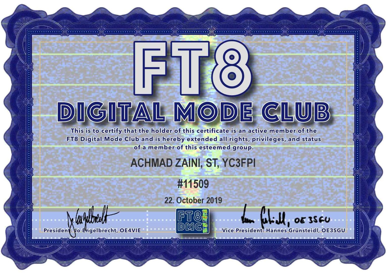 Award FT8 DMC YC3FPI | 3FPI.COM - Personal Website
